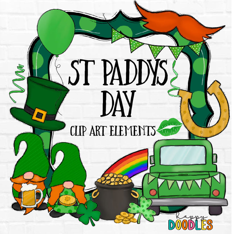 St Paddys Day - Hand Drawn Clip Art Elements – Happy Doodles Designs